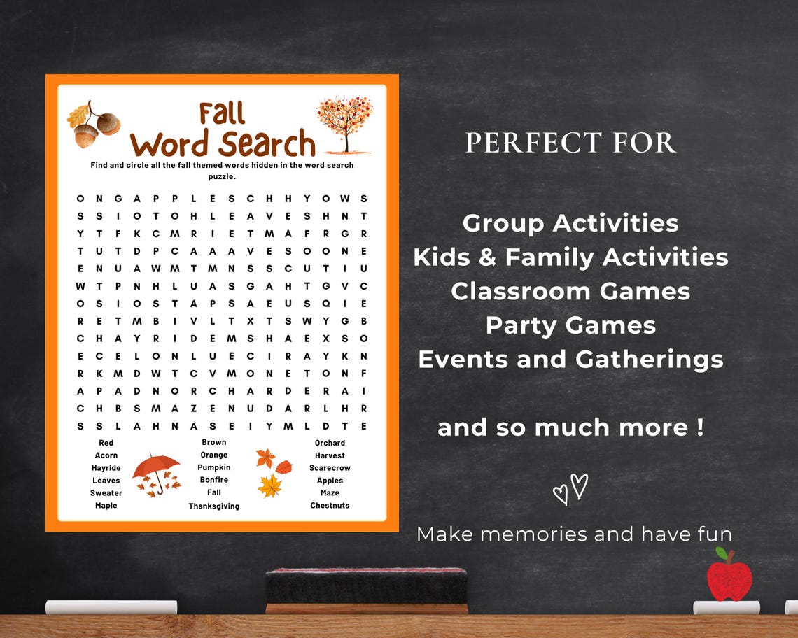 Fall Games Bundle, Autumn Party Games, Printable Games Fall, Fall Party ...