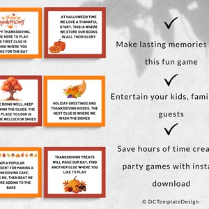 Thanksgiving Treasure Hunt Game Printable, Thanksgiving Party Games ...