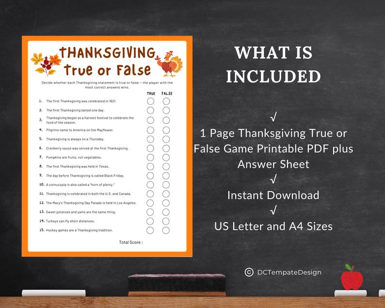 Thanksgiving Trivia Game, Thanksgiving Quiz, Thanksgiving Classroom ...