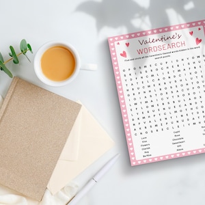 Valentines Day Word Search Game, Valentines Day Activity, Valentines ...