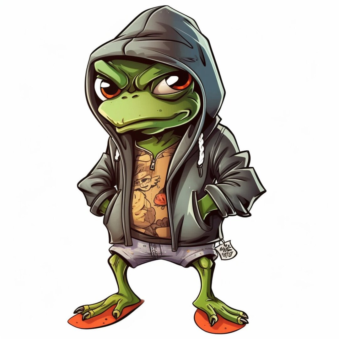 Gangster Frog Sticker - Etsy