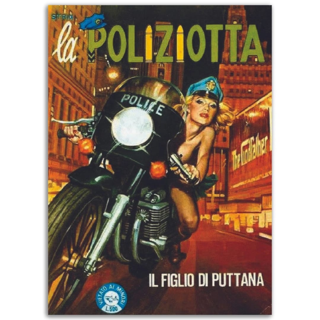 La POLIZIOTTA Comix "il FIGLIO Di Puttana" Italian Fumetti Pulp Comic Book Cover-museum Quality ...