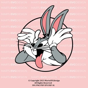 Love Bugs Bunny SVG PNG PDF , Bugs Bunny Svg, Cartoons Bunny Svg, Bugs ...