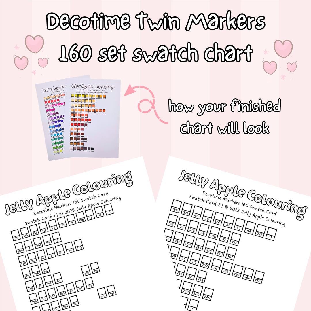 Decotime 160 Twin Markers Swatch Chart | Printable PDF | Printable ...