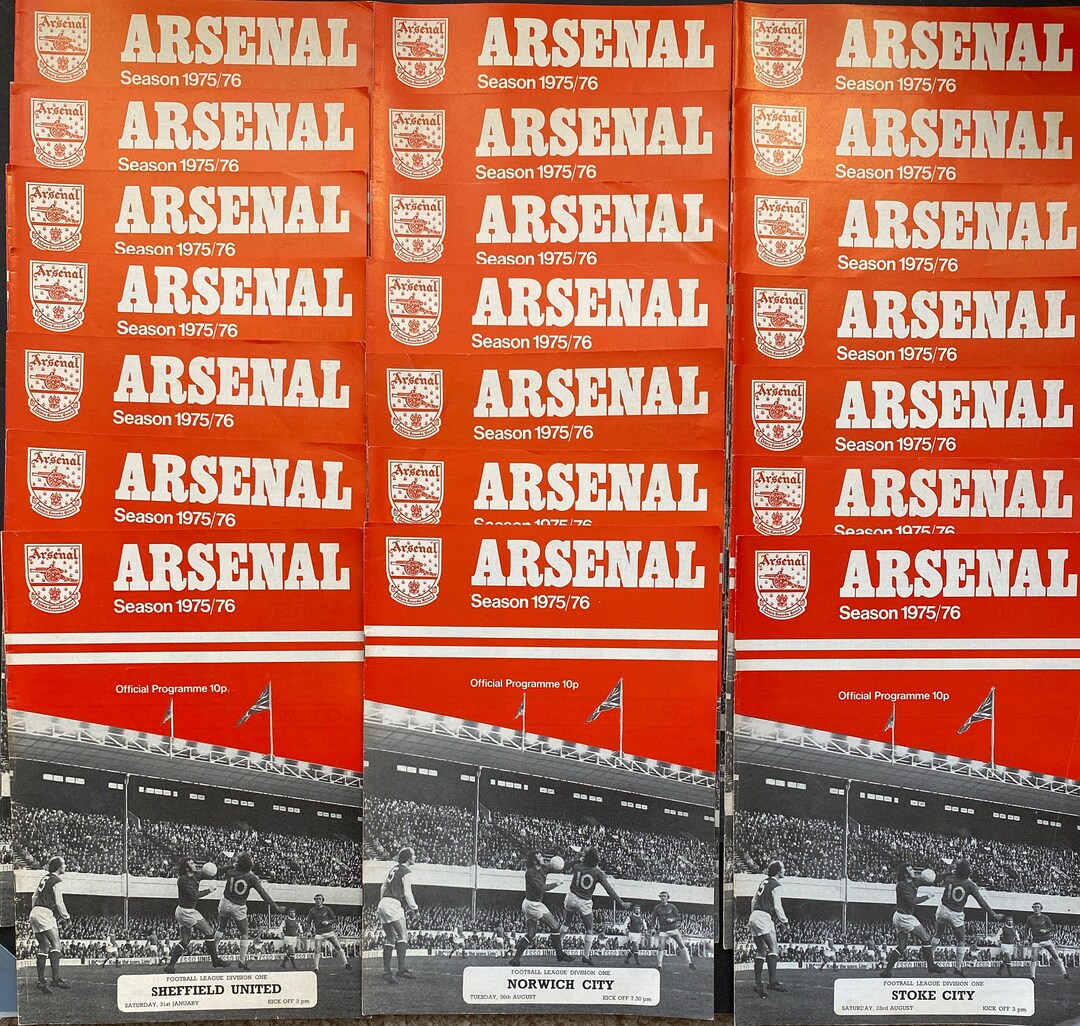 21 Original Football Programme 1975 Arsenal Collection Football Gift ...