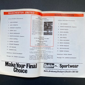 Original Fa Cup Final Football Programme 1976 Manchester United Vs ...