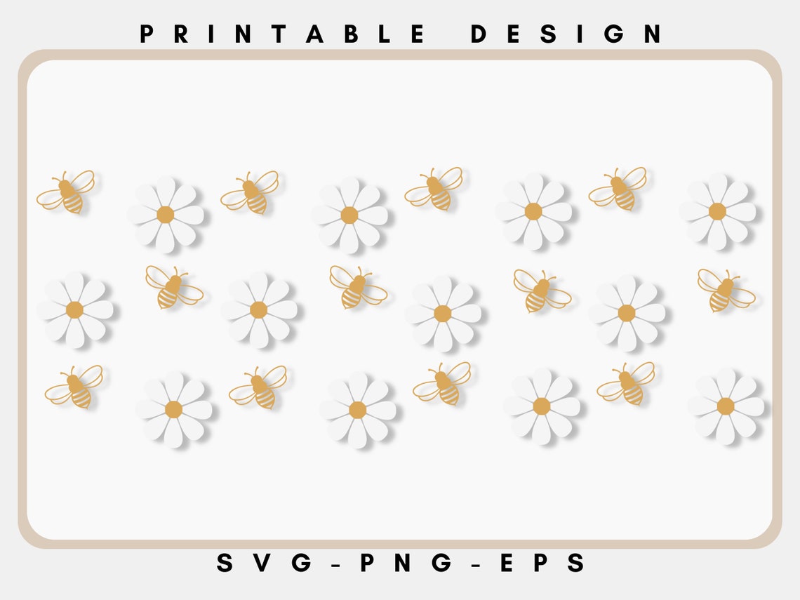 Libbey Glass 16oz | 20oz Wrap, Daisy Svg, Daisy Mug Wrap, Daisy Clipart ...