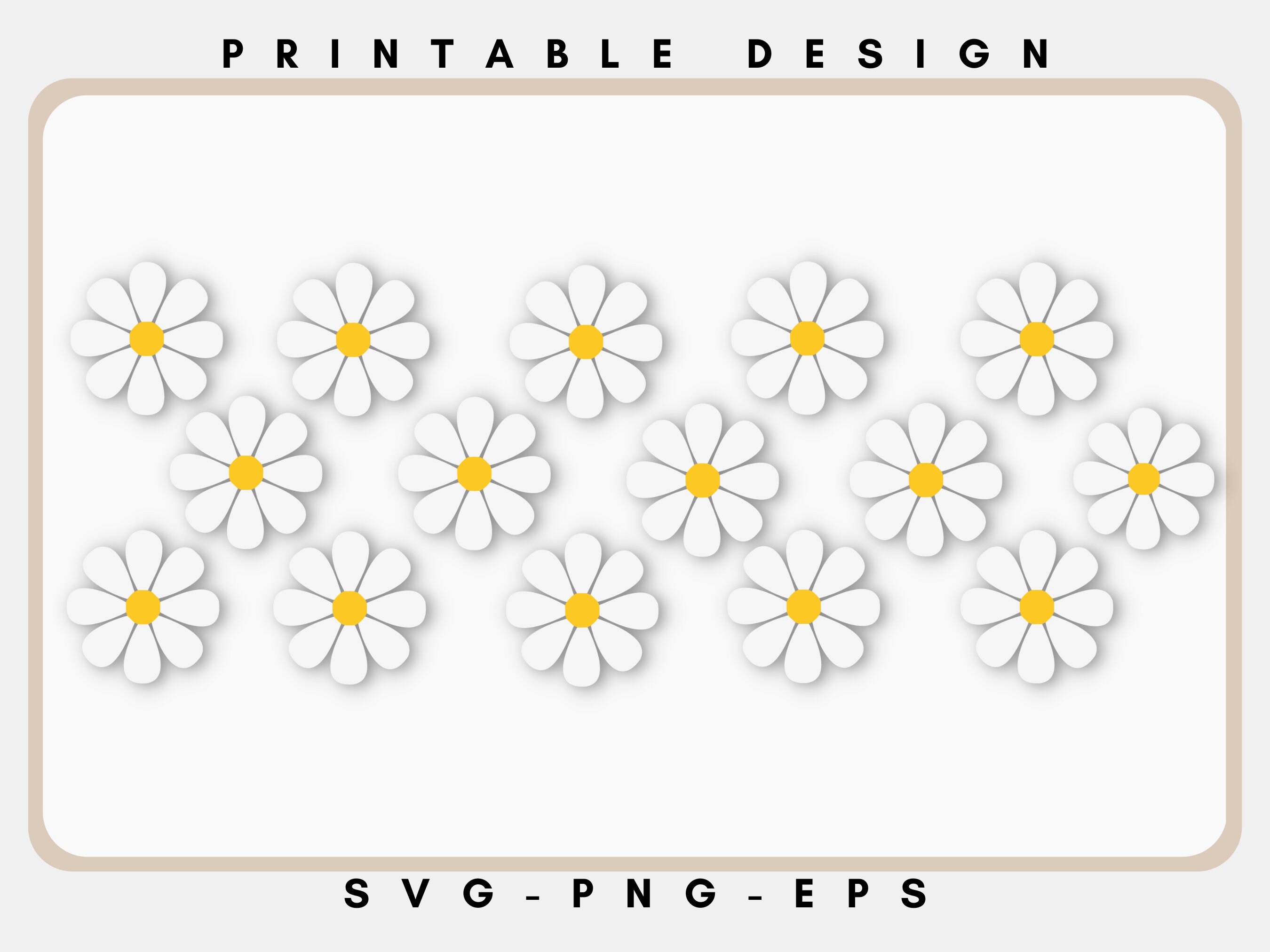 Libbey Glass 16oz | 20oz Wrap, Daisy Svg, Daisy Mug Wrap, Vintage ...