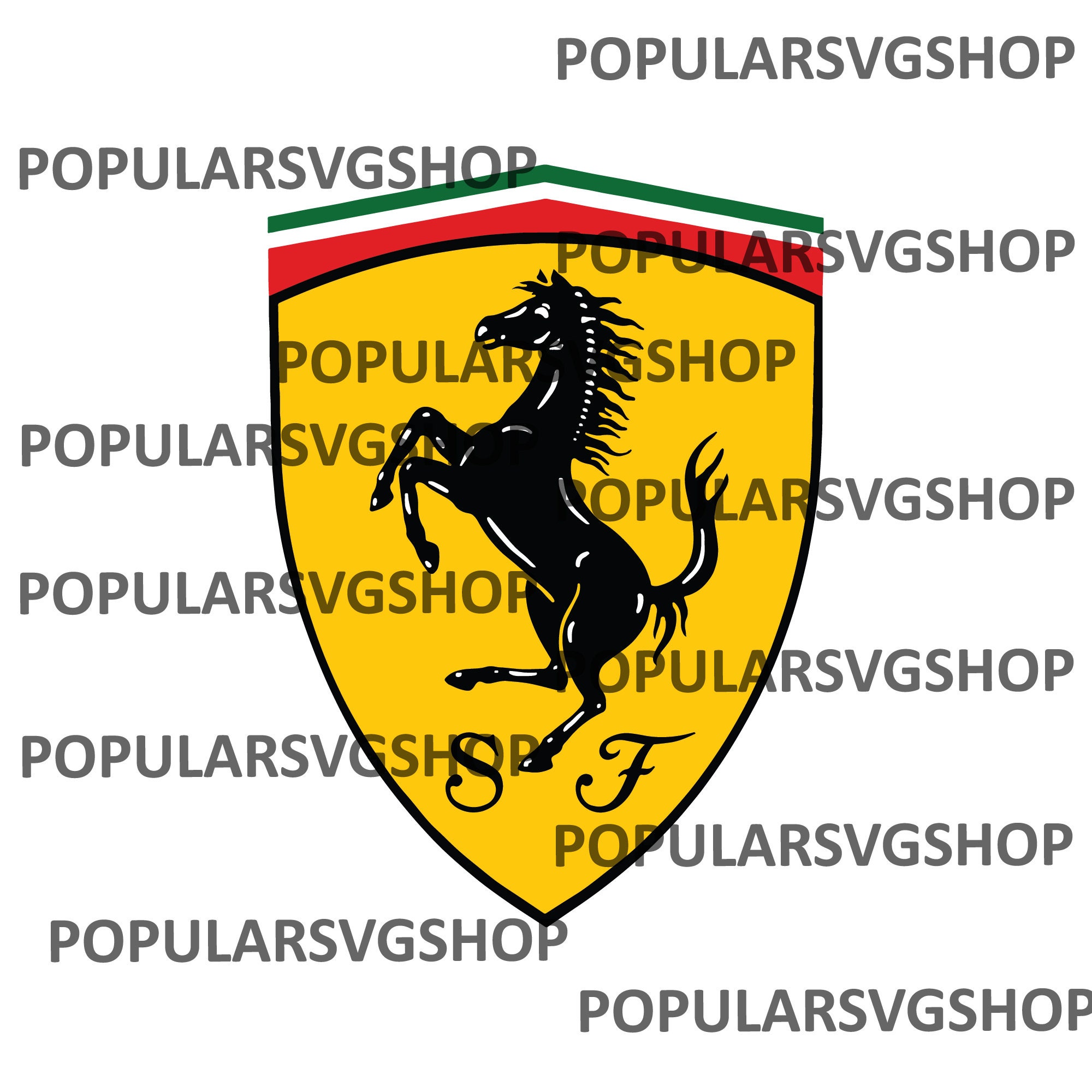 Ferrari SVG PNG PDF Clipart Cricut Bundle Digital Prints - Etsy