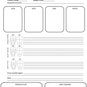 Daily and Monthly Migraine Tracker - Etsy