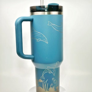 Custom Engraved Dolphin Stanley Wrap Stanley Tumbler 40 Oz Engraved ...