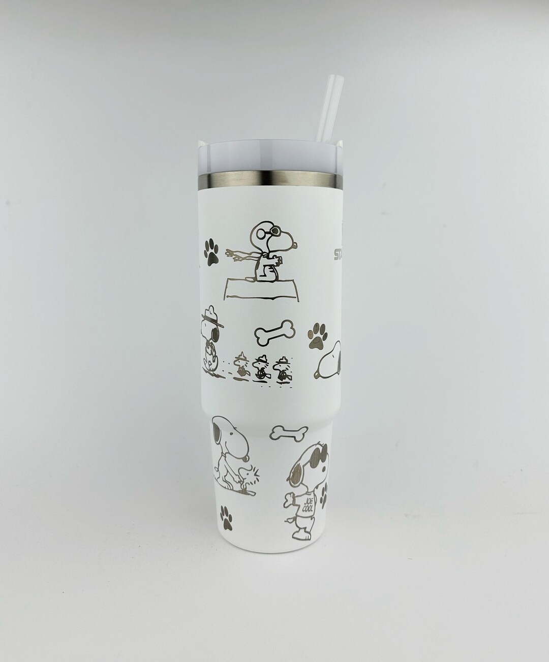 Snoopy Stanley Tumbler Iceflow Custom Engraved Personalized Water ...