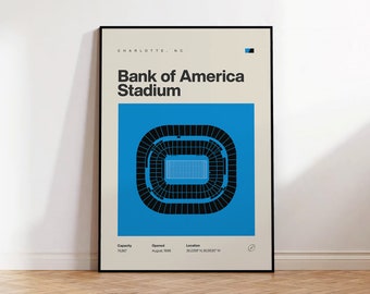 Green Bay Packers Poster, Lambeau Field Stadium Print, Mid Century ...