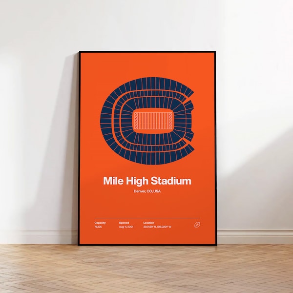 Denver Broncos Poster Art - Etsy