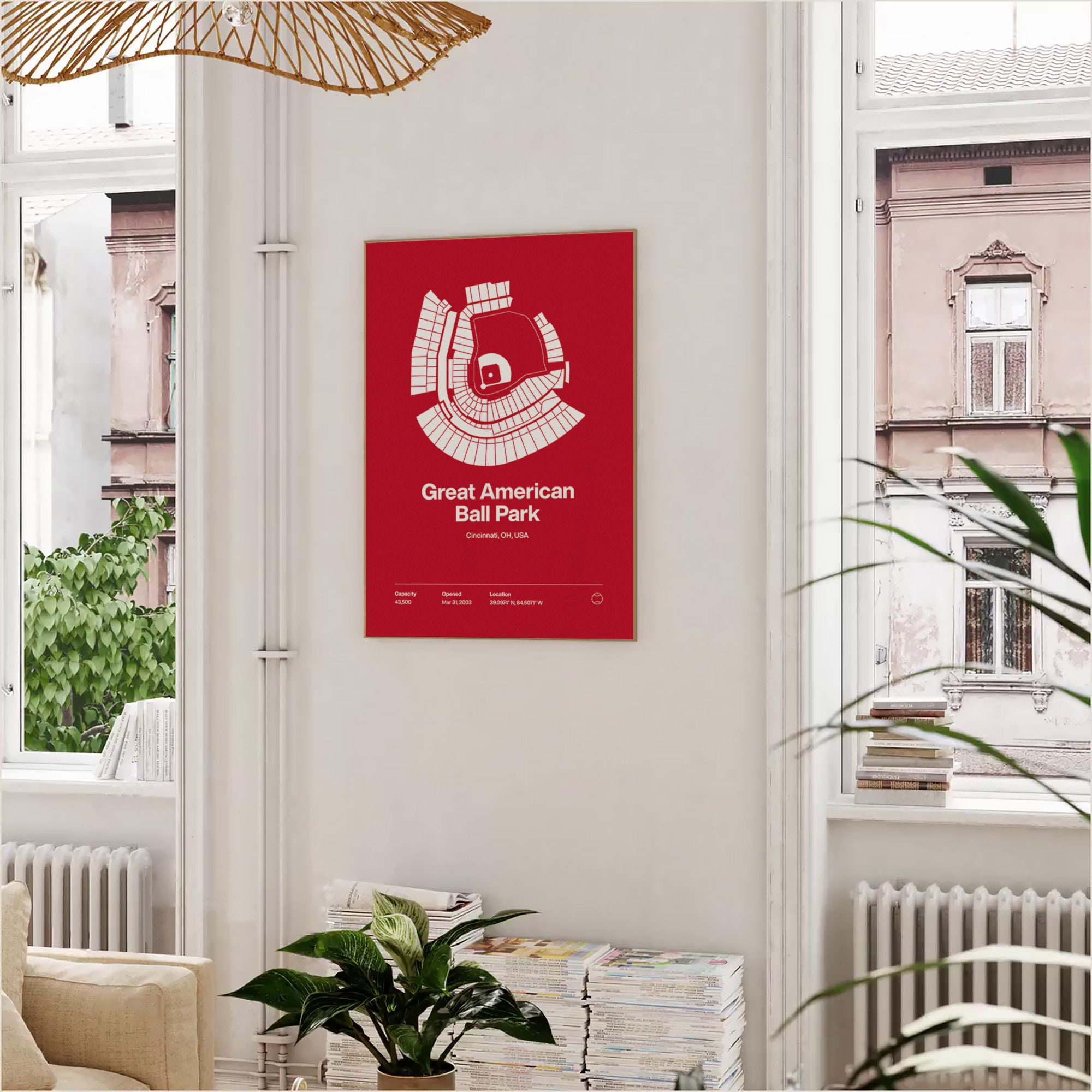 Cincinnati Reds Poster Great American Ball Park Stadium - Etsy