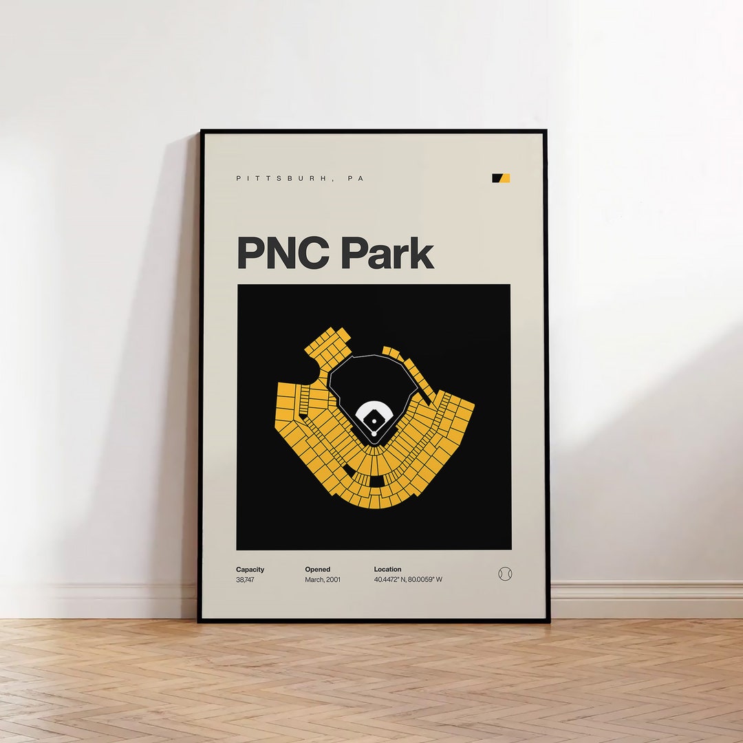 Pittsburgh Pirates Poster PNC Park Stadium Print Mid Century - Etsy