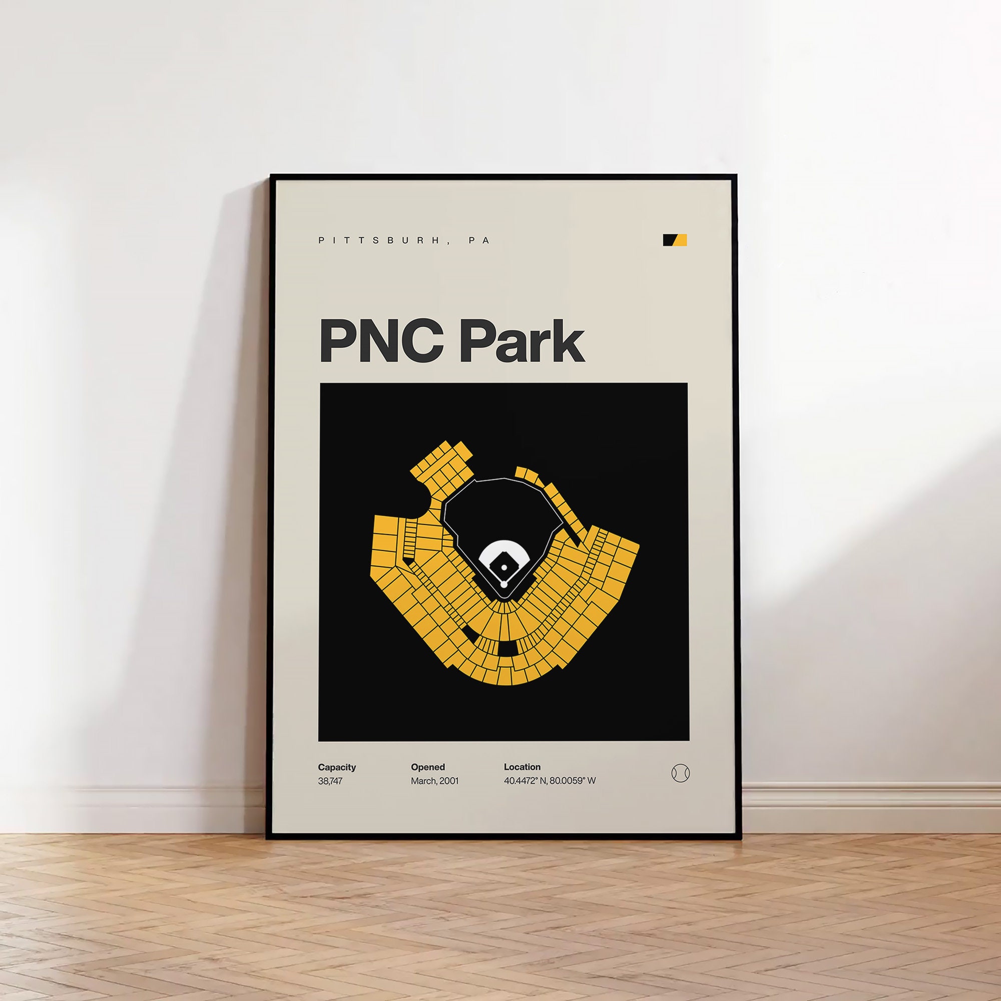 Pittsburgh Pirates Poster PNC Park Stadium Print Mid Century - Etsy