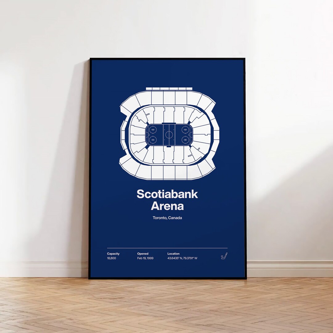 Toronto Maple Leafs Poster, Scotiabank Arena Print, NHL Poster, Mid ...