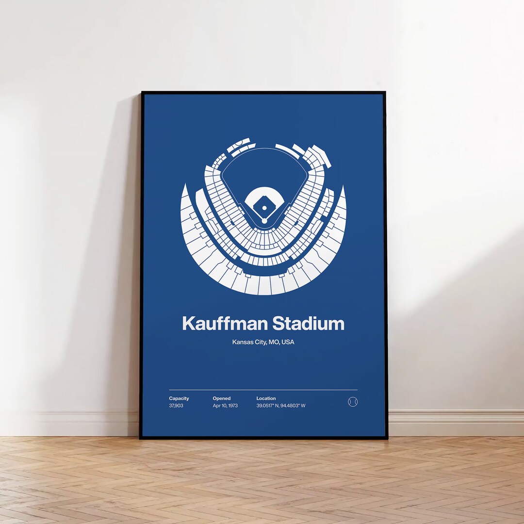 Kansas City Royals Poster, Kauffman Stadium Print, Contemporary ...