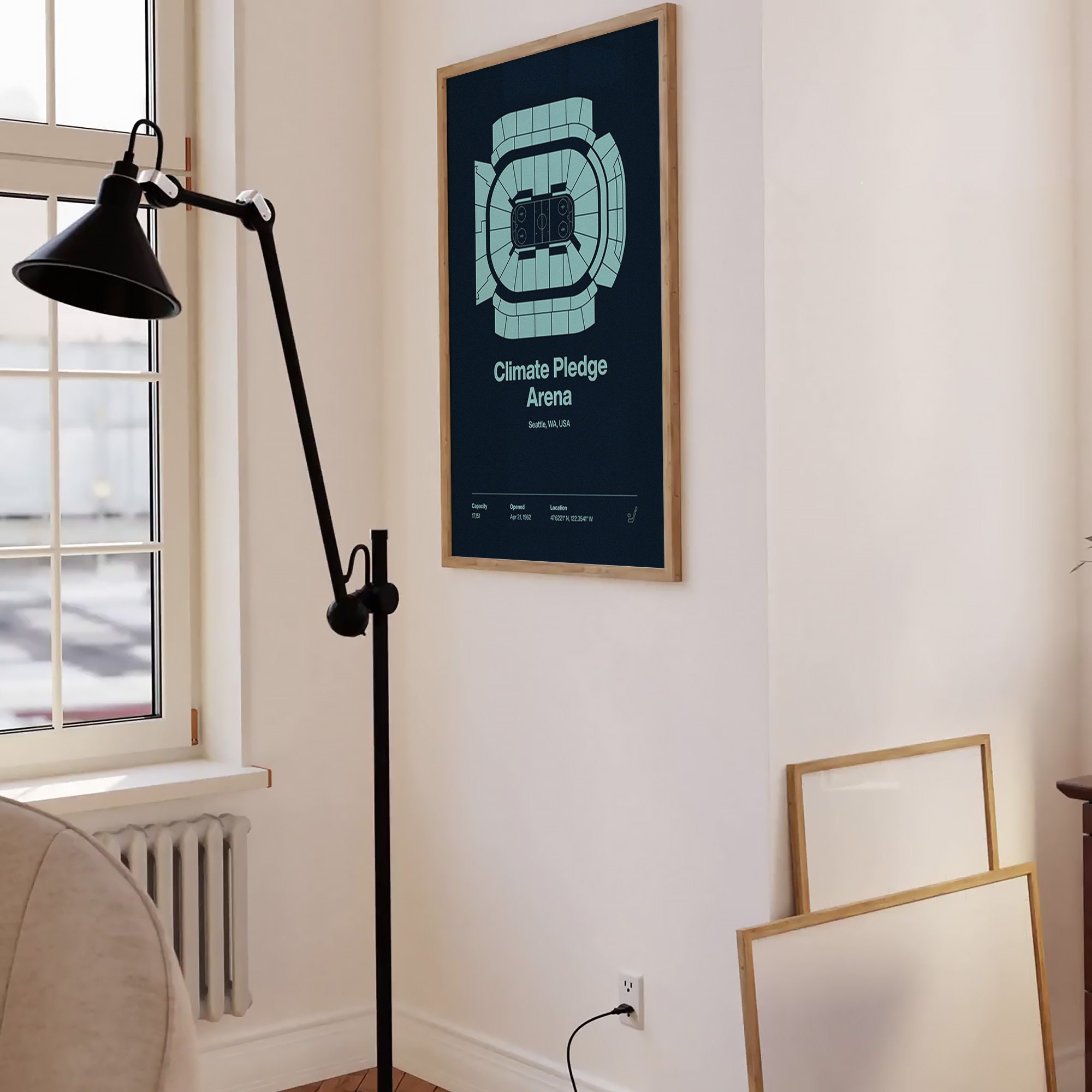 Seattle Kraken Poster, Climate Pledge Arena Stadium Wall Art ...