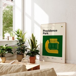 Portland Timbers Poster, Providence Park Stadium Print, Mid Century ...