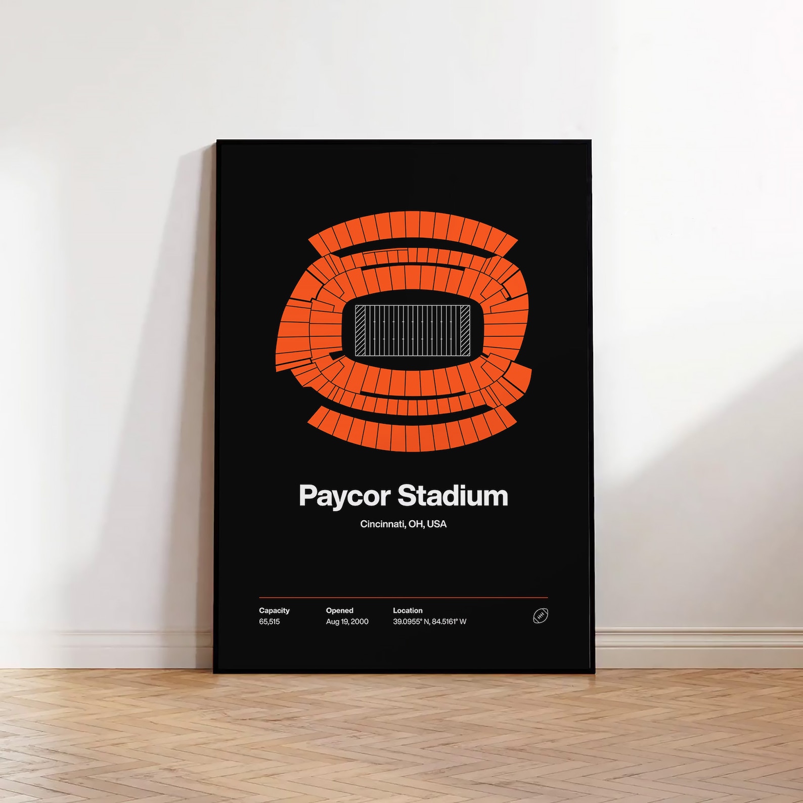 Cincinnati Bengals Poster, Paycor Stadium Print, Minimalist Football ...