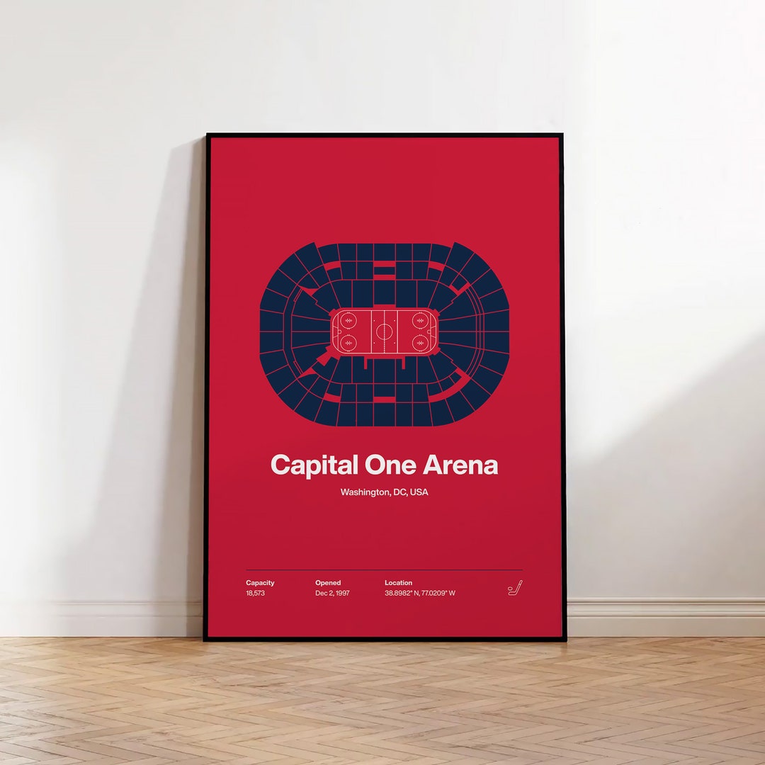 Washington Capitals Poster, Capital One Arena Print, NHL Poster, Mid ...