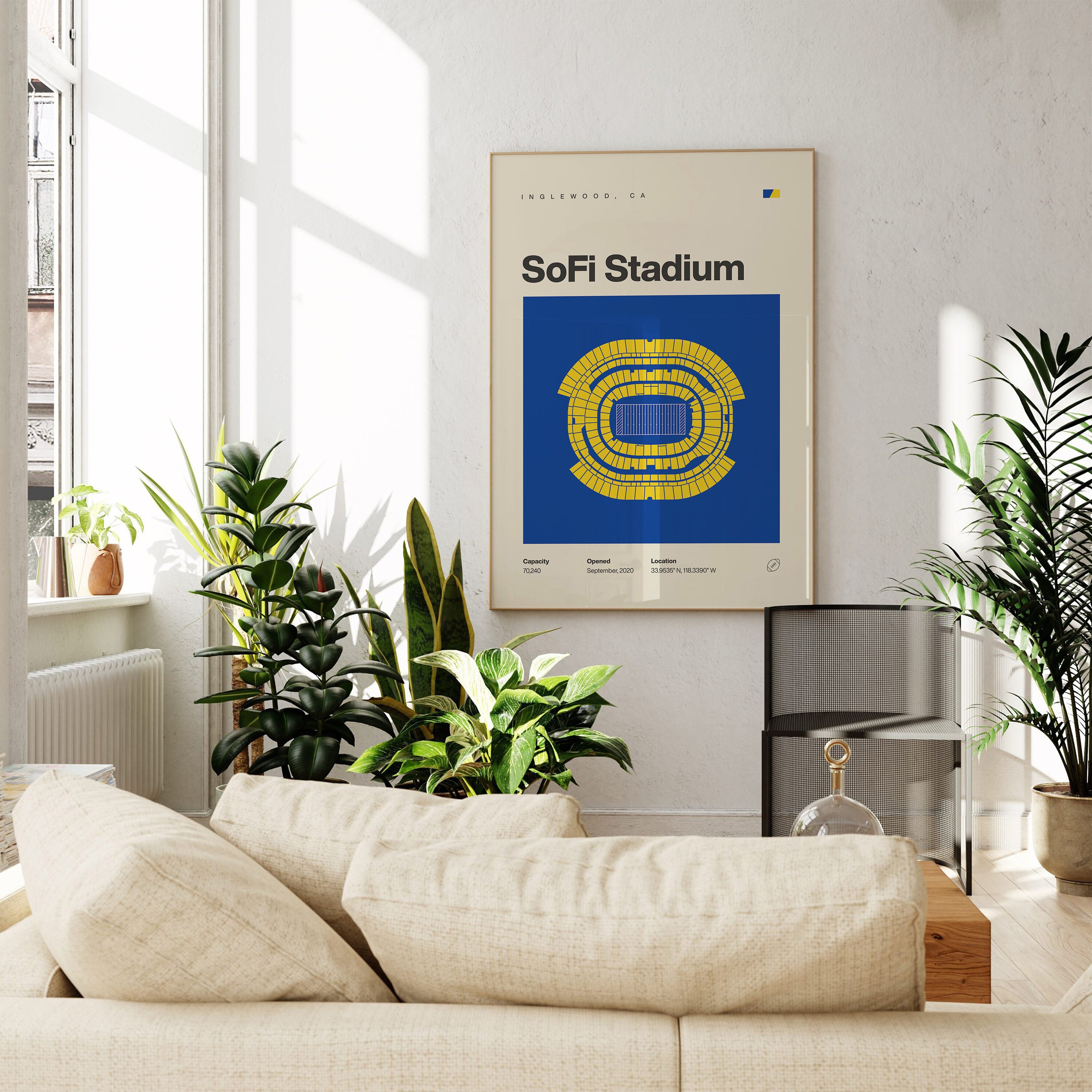Custom Sports Venue Poster, Any Team or College Stadium Print, Mid ...