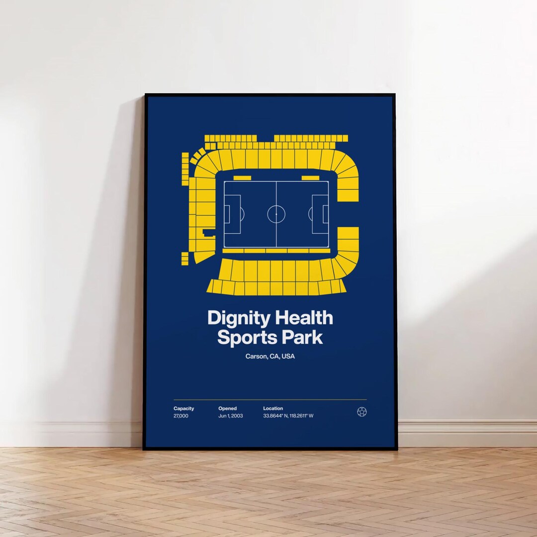 LA Galaxy Poster, Dignity Health Sports Park Los Angeles, Mid Century ...