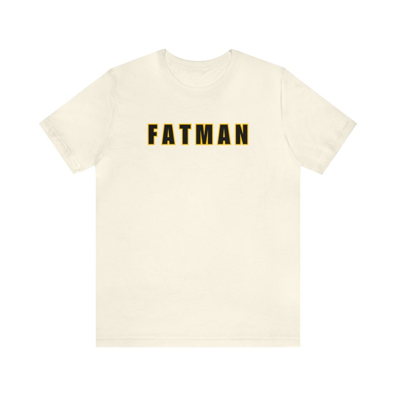 Fatman | Funny Obese Superhero Bat Graphic T Shirt | Nerd Overweight ...