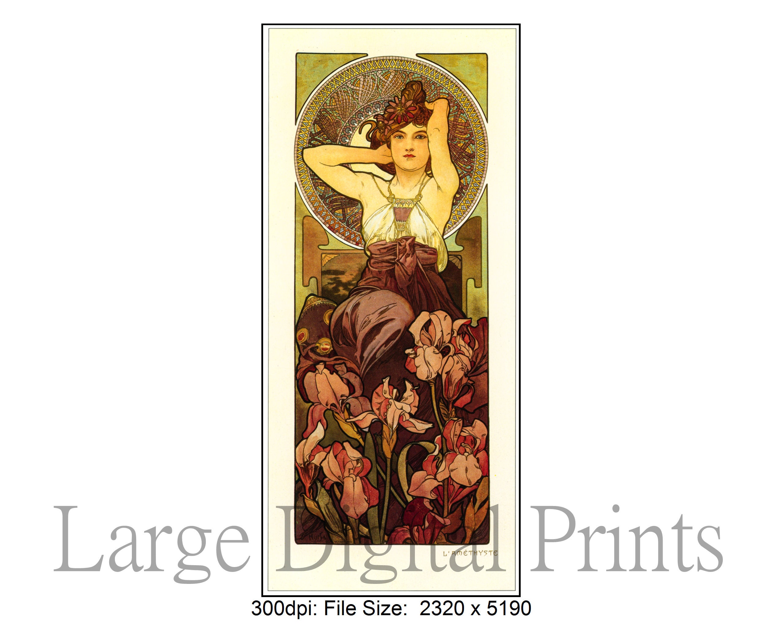 Alphonse Mucha Precious Stones Art Nouveau Prints (digital Download) - Etsy