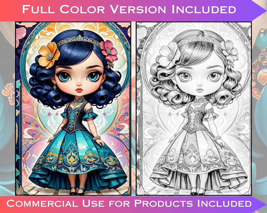 Russian Babushka Doll Coloring Book: Grayscale Portrait Art (PDF) - Etsy