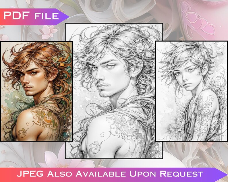 Fairy Grayscale Coloring Pages: 45 Fantasy Art Sheets (digital Download ...