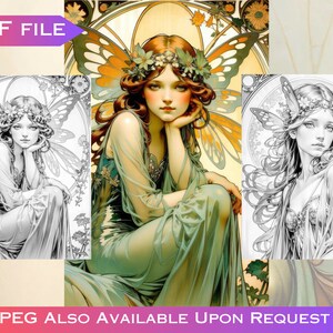 41 Alphonse Mucha Fairies Collection Bundle Collection Set the Precious ...