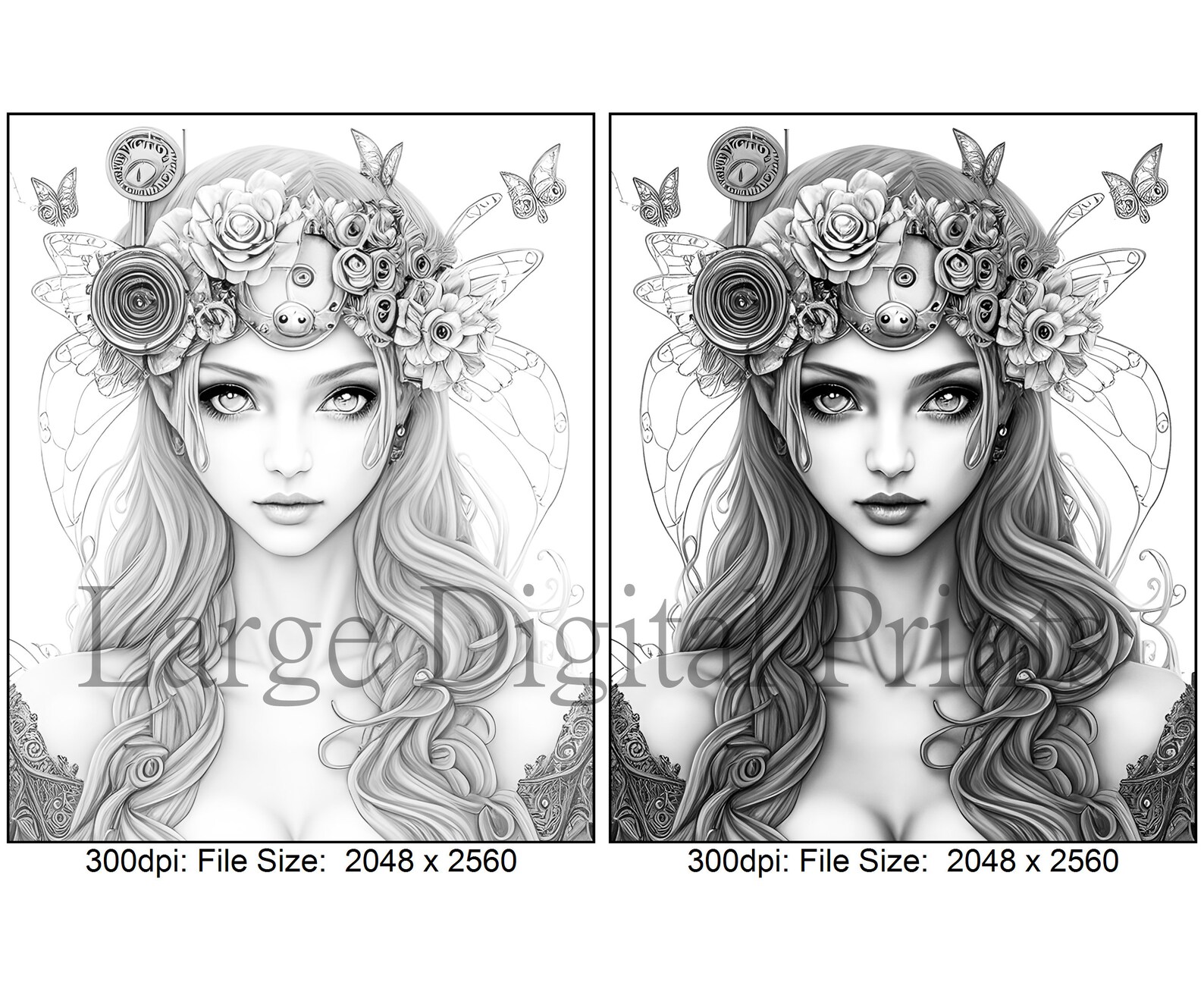 Flower Fairies Coloring Book Printable Coloring Page for Adult - Etsy