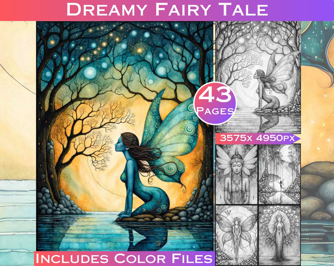 43 Dreamy Fairy Tale Fairies Coloring Pages Printable Adult Coloring ...