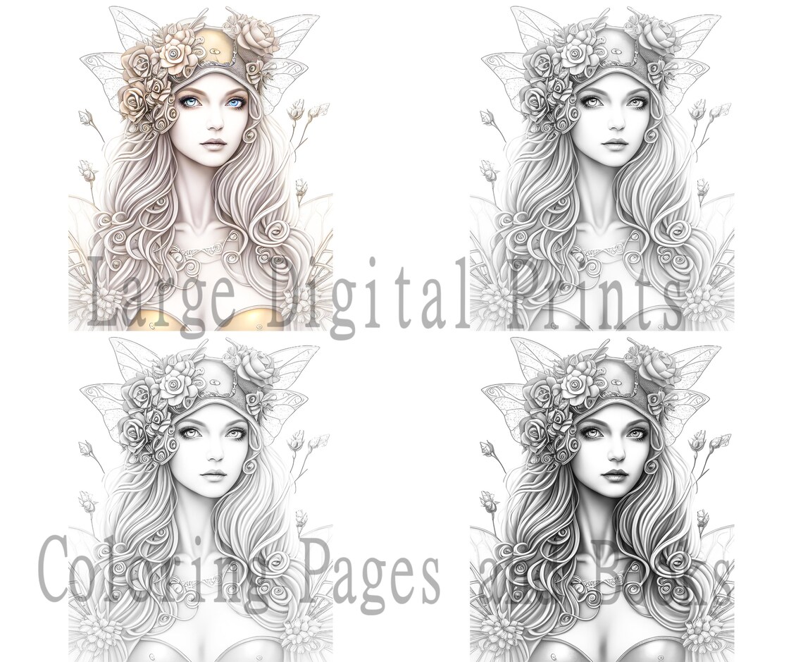 Flower Fairies Coloring Book Printable Coloring Page for Adult - Etsy