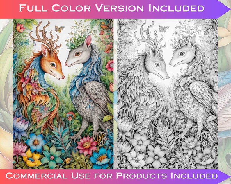 Magic Kingdom 2 Grayscale Coloring Book: Intricate Animal Designs ...