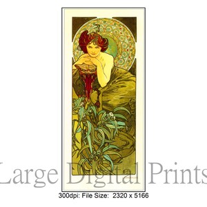 Alphonse Mucha Precious Stones Art Nouveau Prints (digital Download) - Etsy