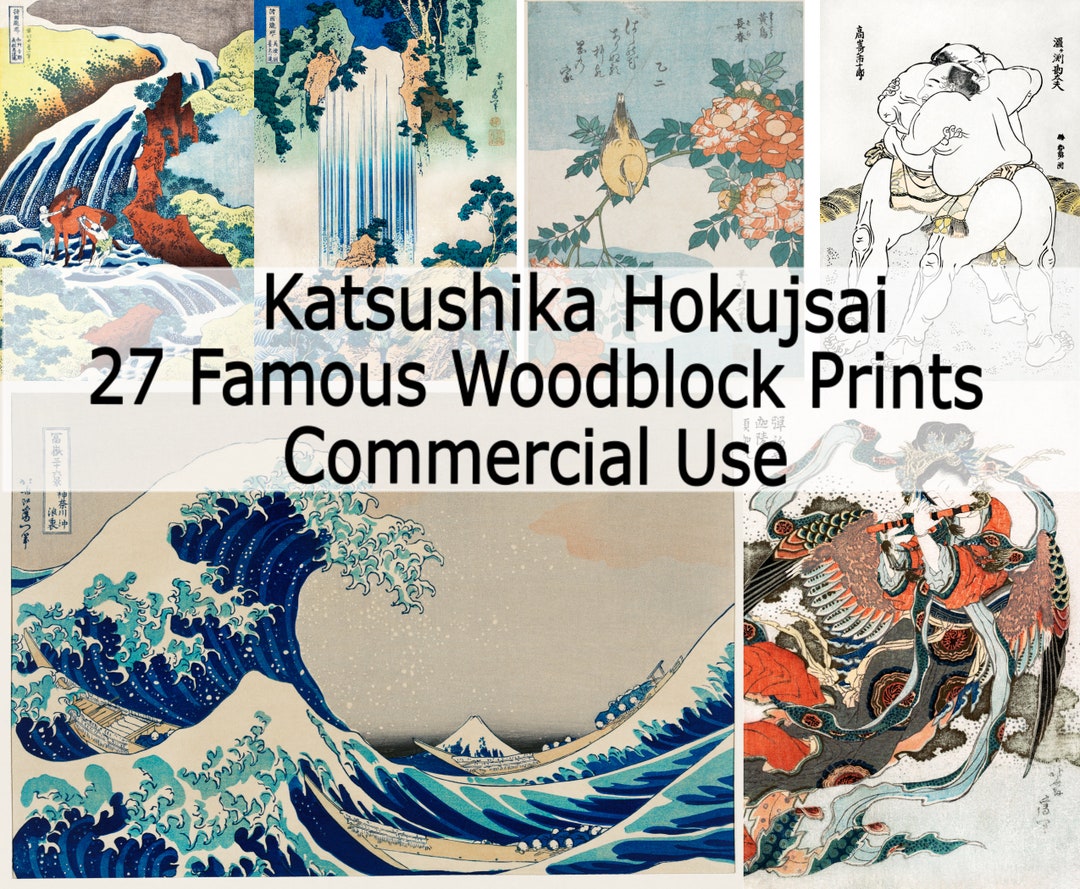 27 Katsushika Hokusai Japanese Posters & Woodblock Prints Printable ...