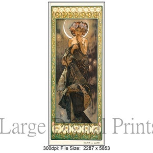 Alphonse Mucha 'moon and Stars' Art Nouveau Prints (digital Download ...