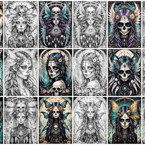 Candy Skull Sprite 45 Gothic Page Coloring Book to Print at Home ...