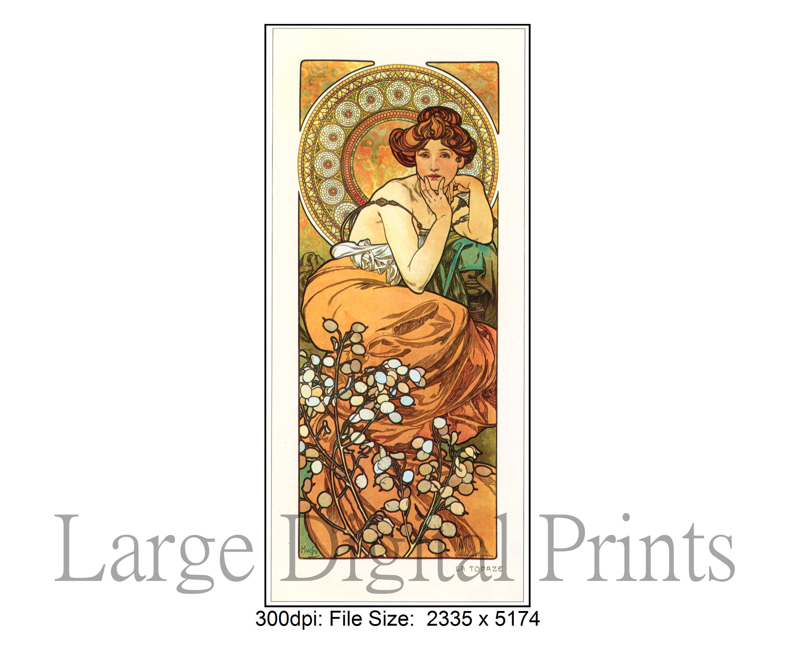 Alphonse Mucha Precious Stones Art Nouveau Prints (digital Download) - Etsy