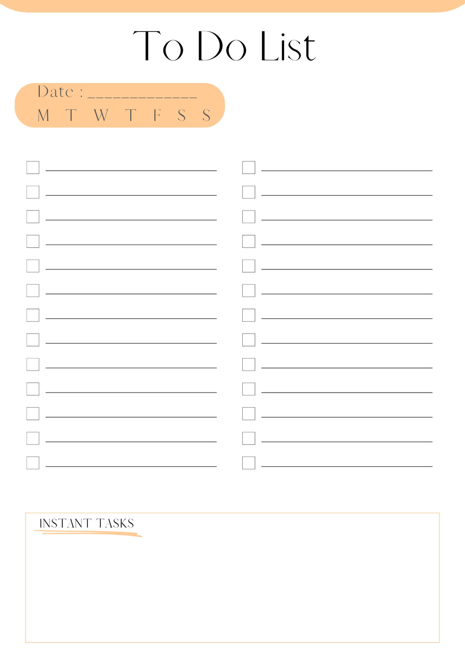 Daily and Weekly Printable To-do List - Etsy