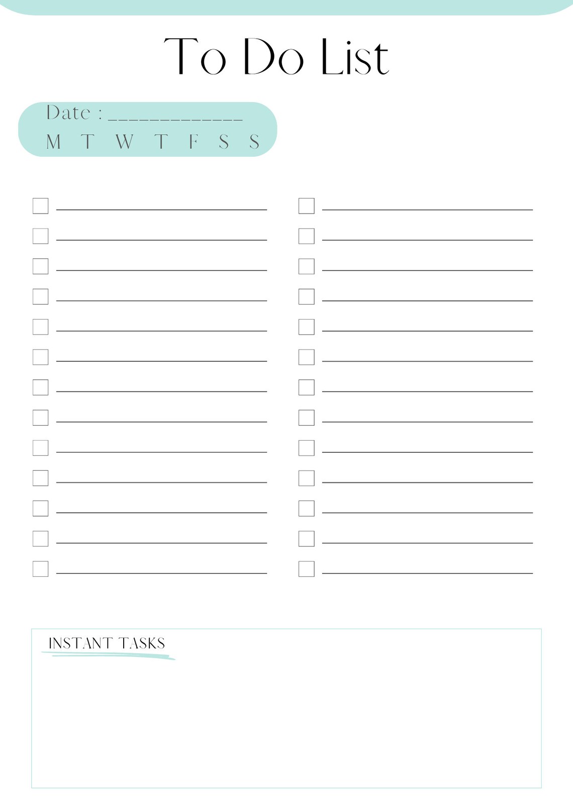 Daily and Weekly Printable To-do List - Etsy