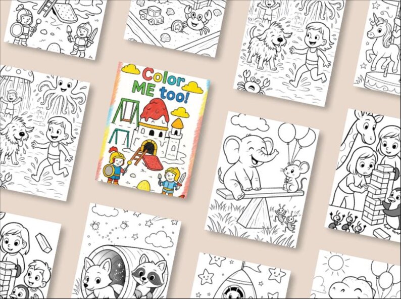Playful Adventures Kids' Coloring Book for Ages 5-8 – Animals, Magic ...