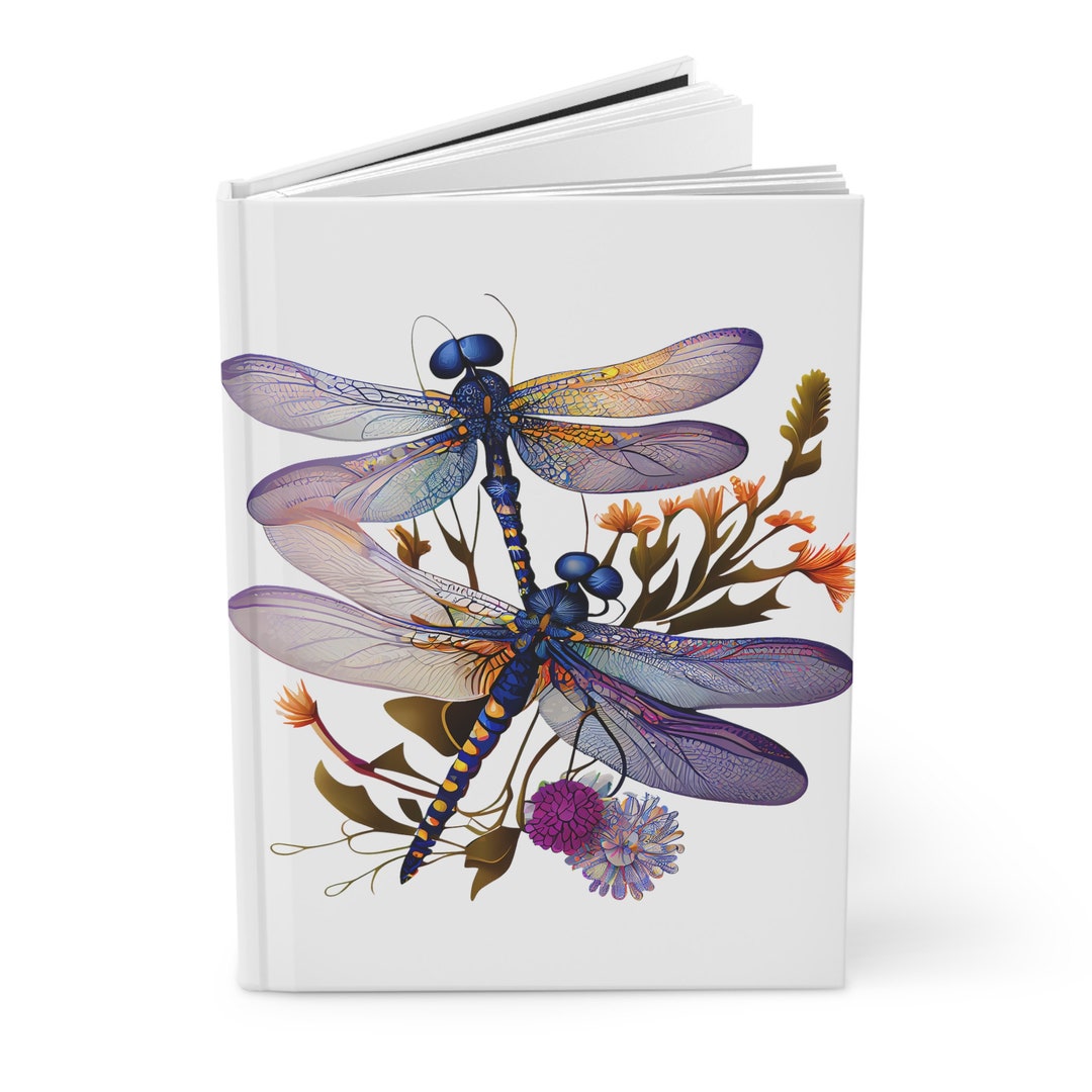 Dragonfly Journal Mindful Journal Floral Dragonfly Diary - Etsy