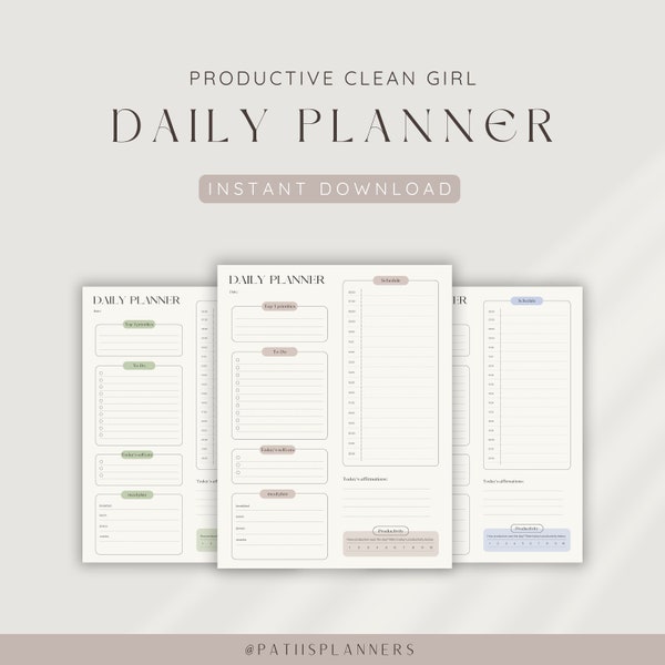 Clean Girl Digital Planner - Etsy