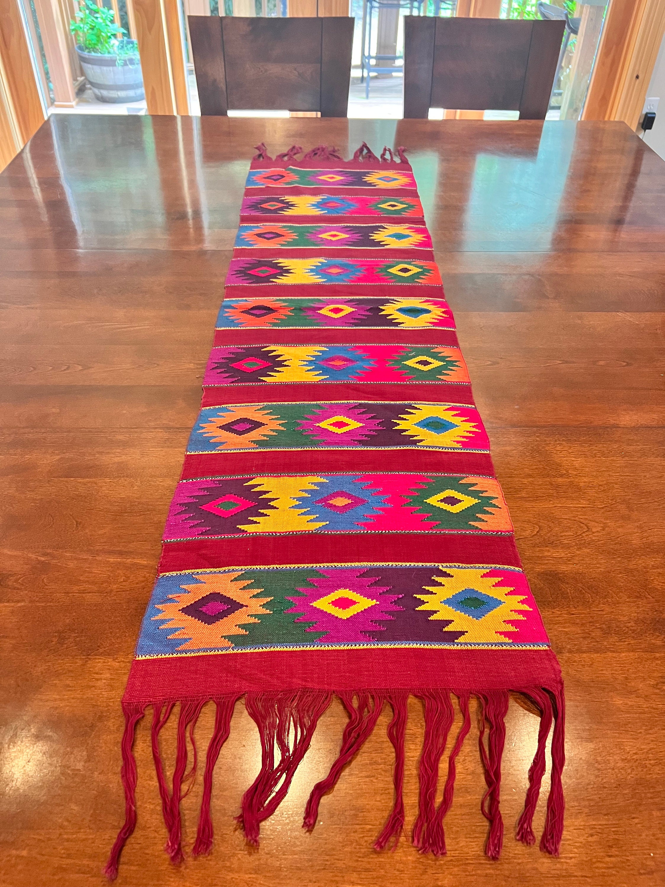 Beautiful Vibrant Table Runner, They Are All Handmade by Mayan People ...