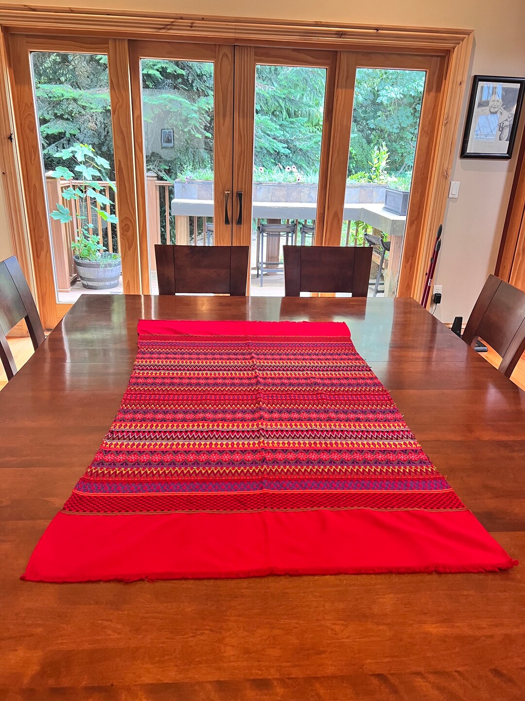 Handmade Mayan Table Runner, Red Guatemalan Decor - Etsy